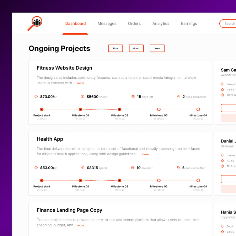 job client project portal UI design figma by Hafsa salman l UI designer on Dribbble