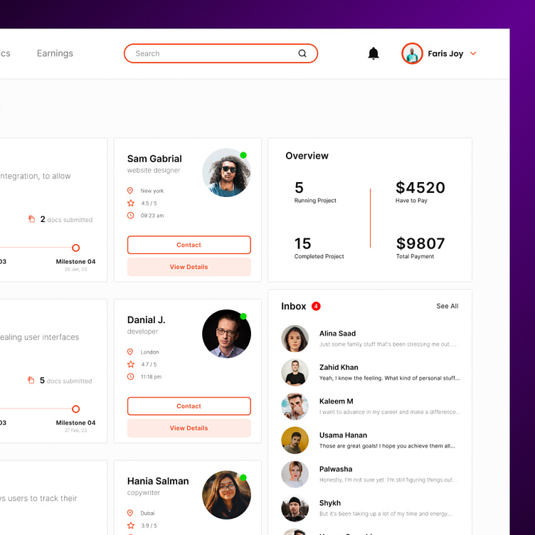 job client project portal UI design figma by Hafsa salman l UI designer ...