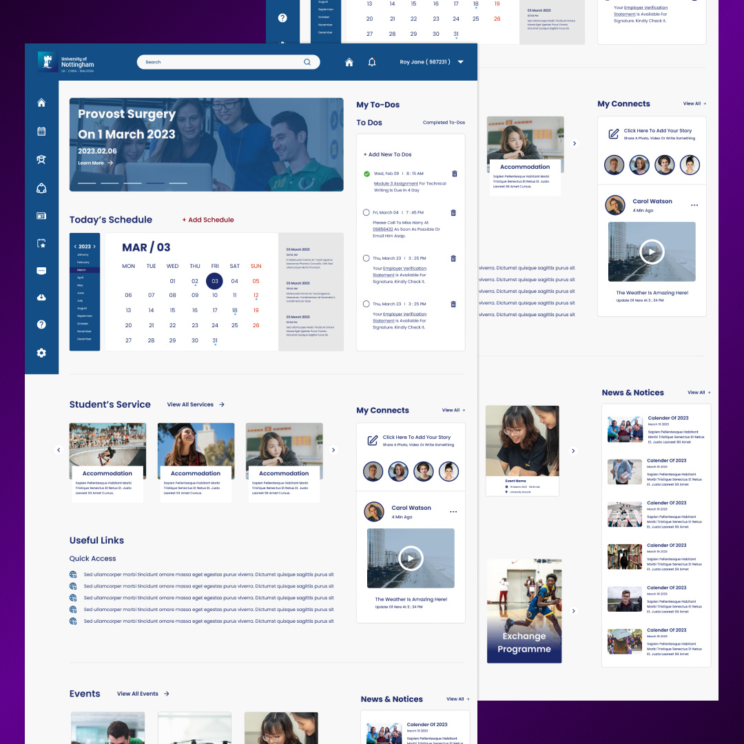 University website UI design figma by Hafsa salman l UI designer on ...