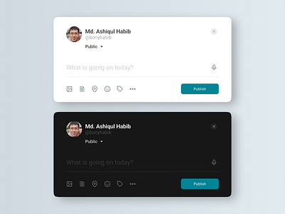 Daily UI 081 - Status Update by Md. Ashiqul Habib on Dribbble
