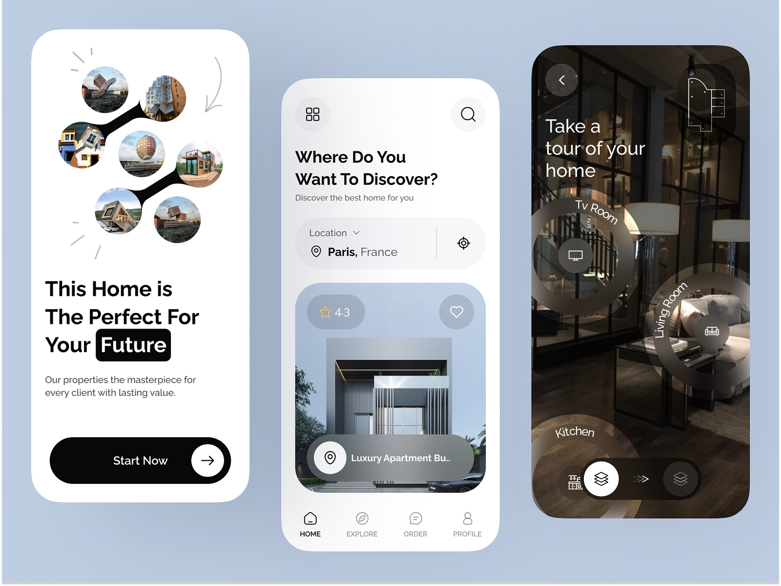 Real state app design by Abdulla Al-Nur for Winnex on Dribbble