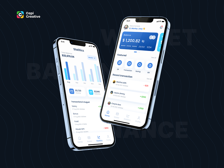 Finance Banking - Mobile App UI by Capi Product for Capi Creative on ...