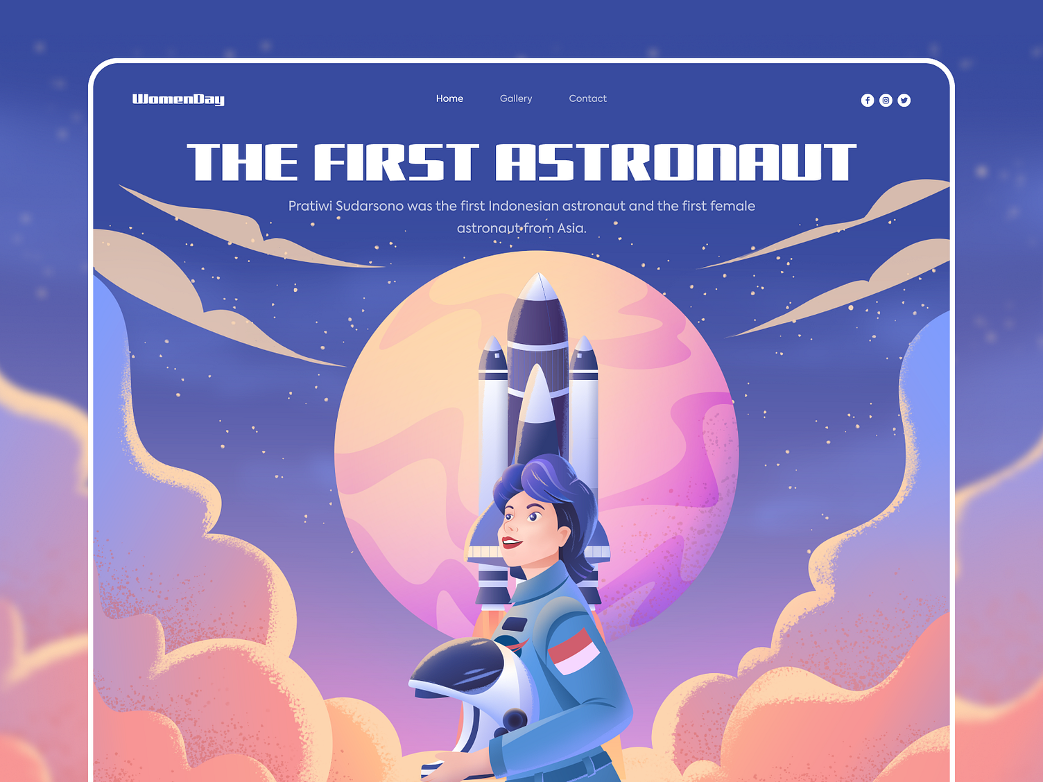 Indonesia's first female astronaut-Header Illustration by Erin Kristina ...