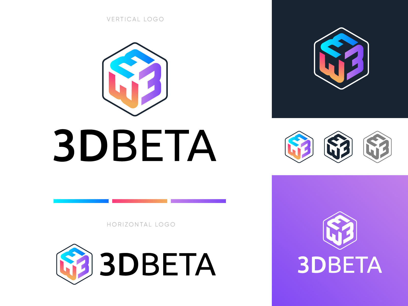 3D-WEB,-modern-logo,-3D-logo,-Software-logo,-logo-design,-miniml by ...