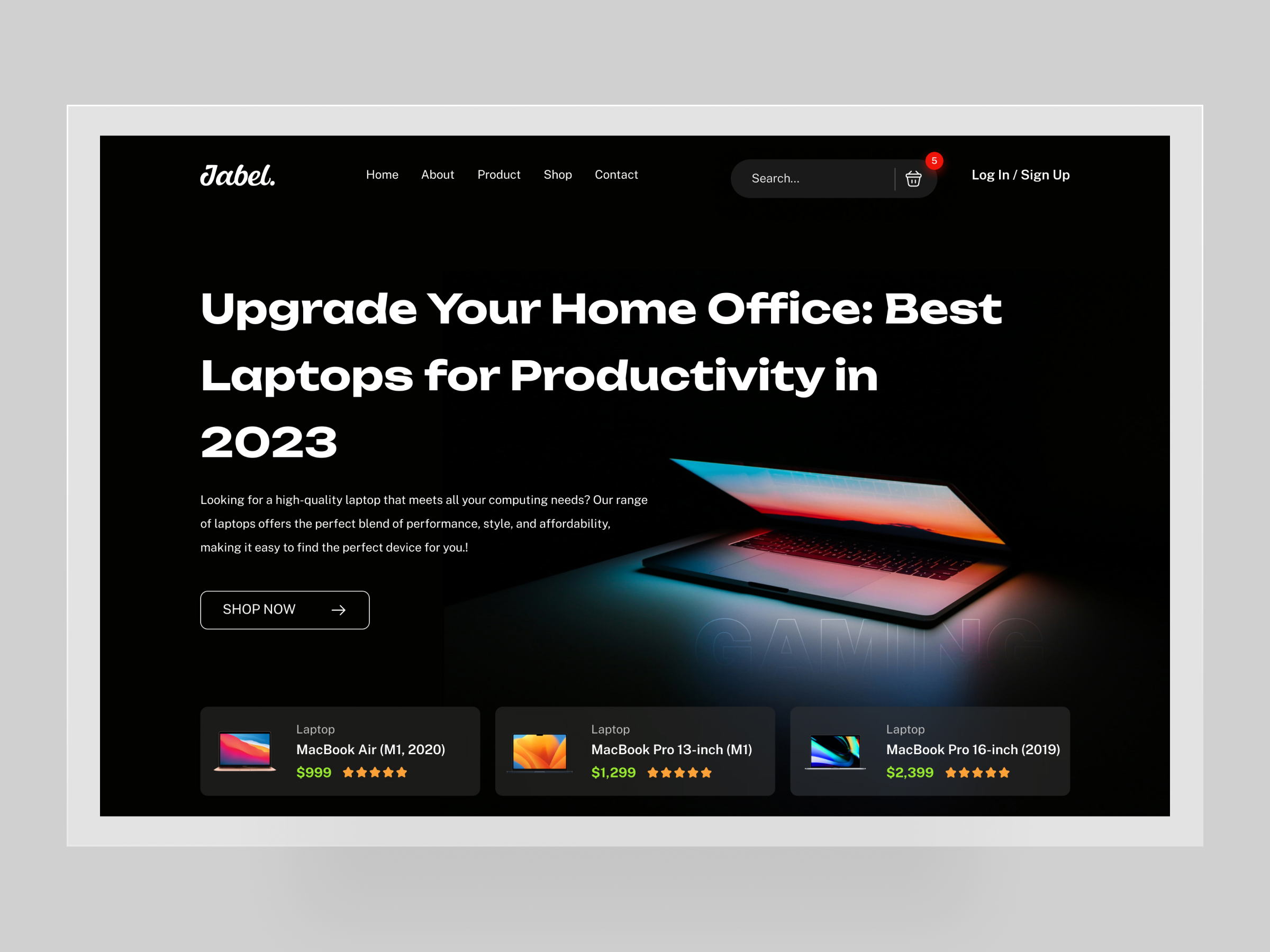 Laptop Ecommerce Web by Jabel | UIUX & Web Design on Dribbble