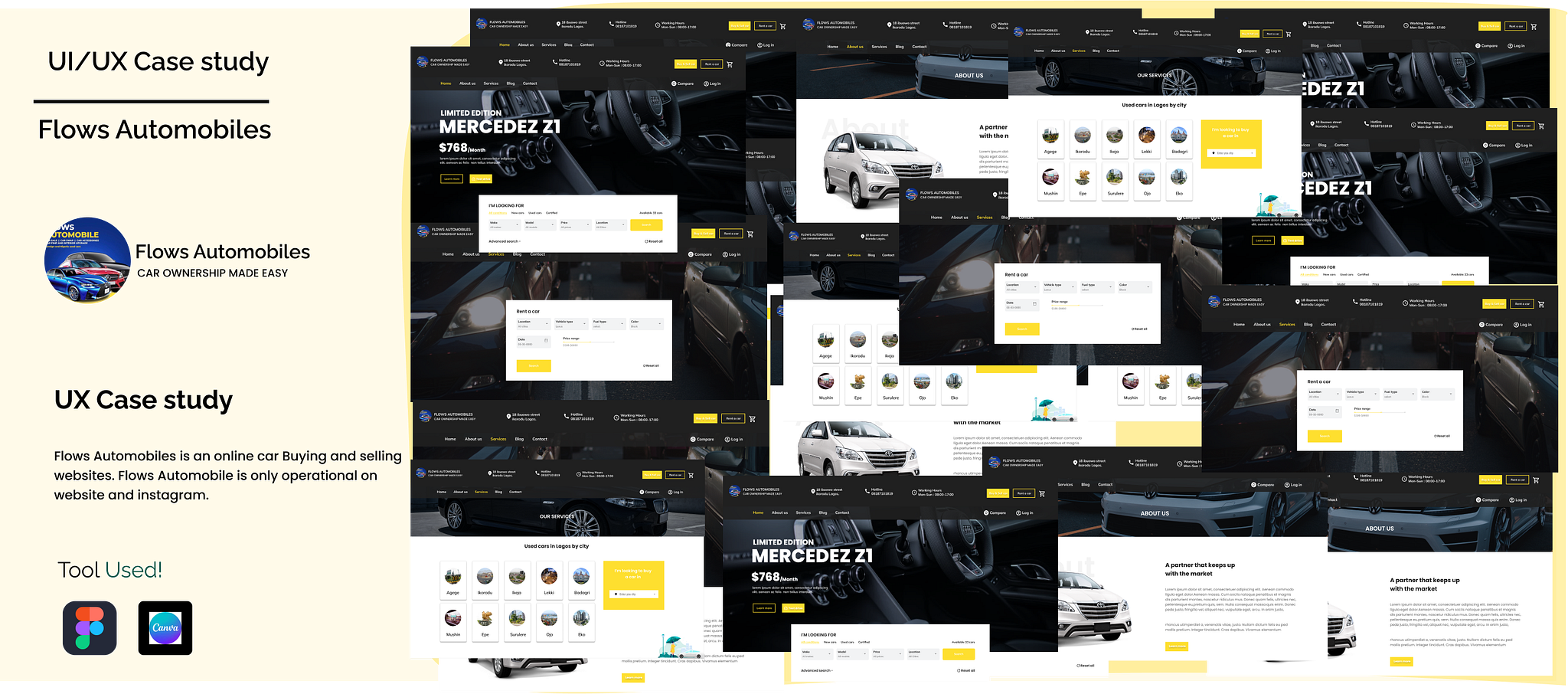 Flows Automobiles website UI/UX case study by Racheal Irewole on Dribbble