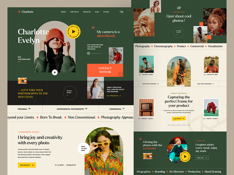Photographer Portfolio Website by Farzan Faruk for Rylic Studio on Dribbble
