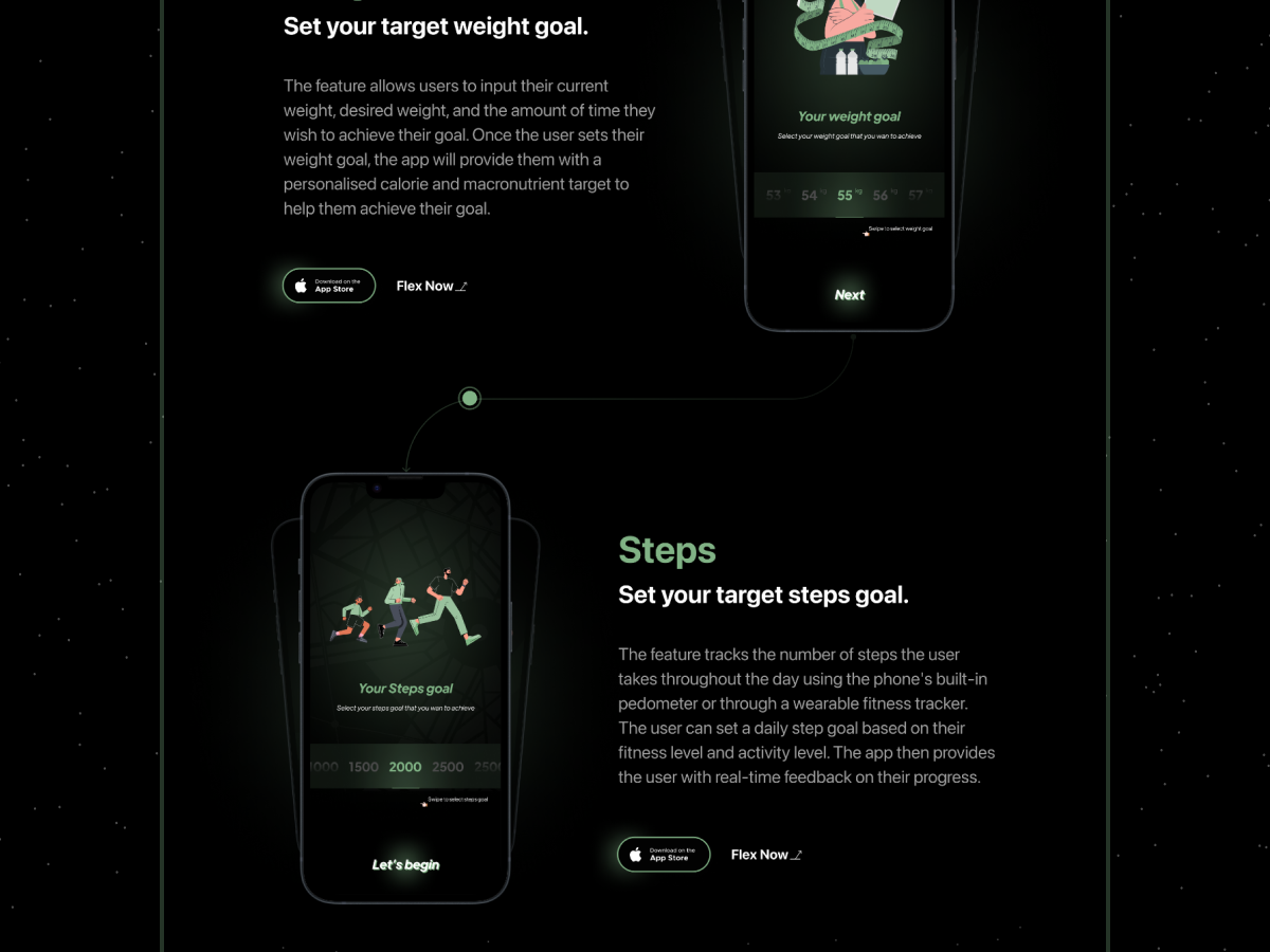 FlexForce - Fitness app website by Darshil gohel on Dribbble