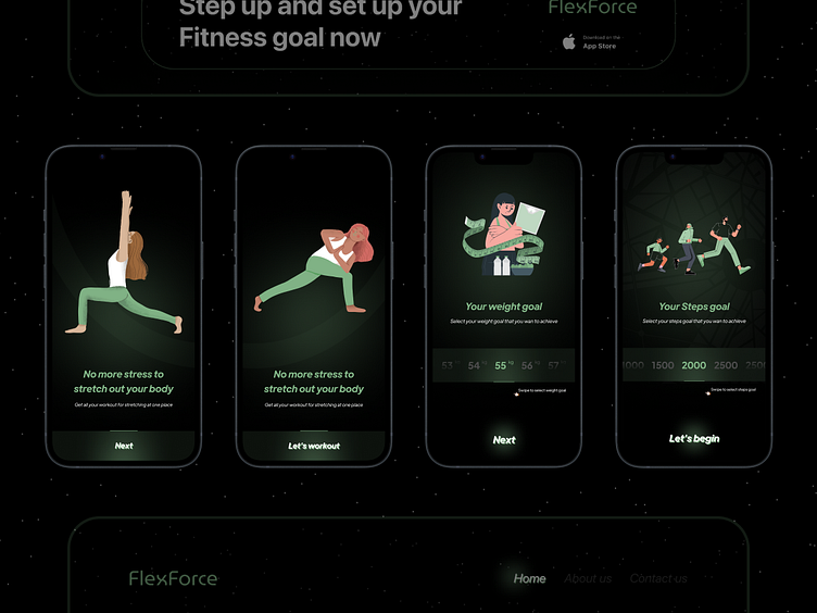 FlexForce - Fitness app website by Darshil gohel on Dribbble