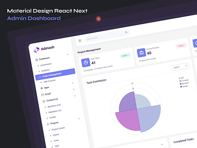 Admash - Material Design Admin Dashboard by EnvyTheme LLC on Dribbble