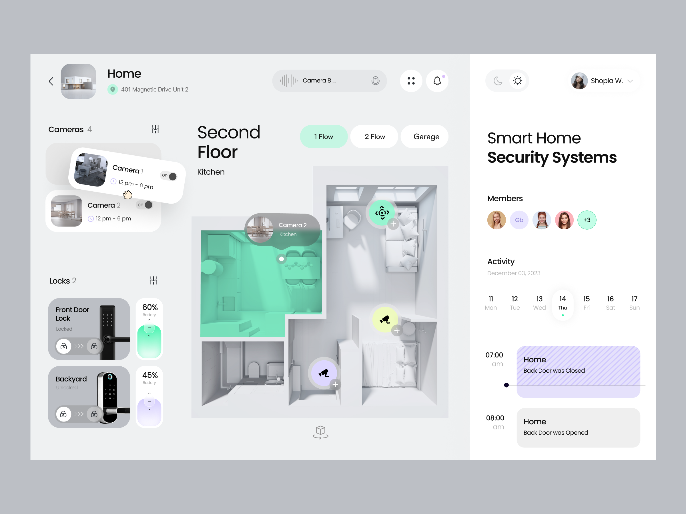 Smart Home Dashboard by Bogdan Falin for QClay on Dribbble