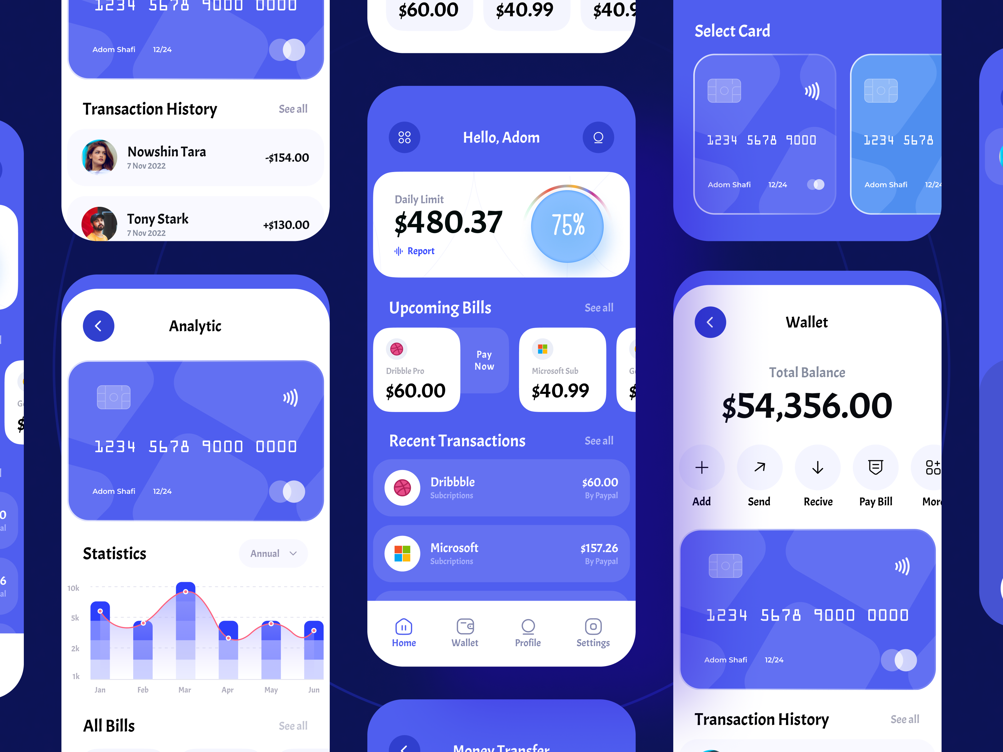 Finance Manager App UI Animation by Adom on Dribbble