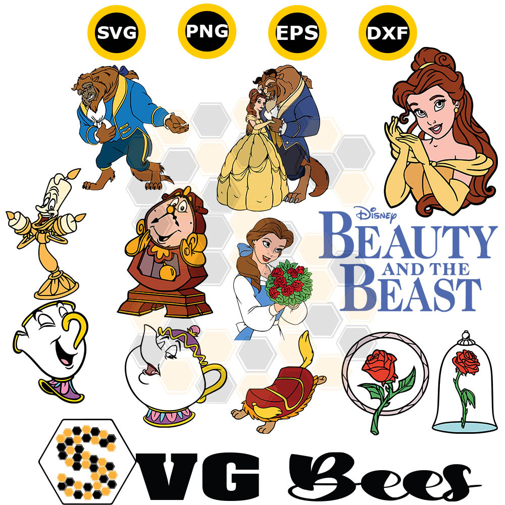 Beauty And The Beast Svg Lumiere And Cogsworth Beauty And The Beast