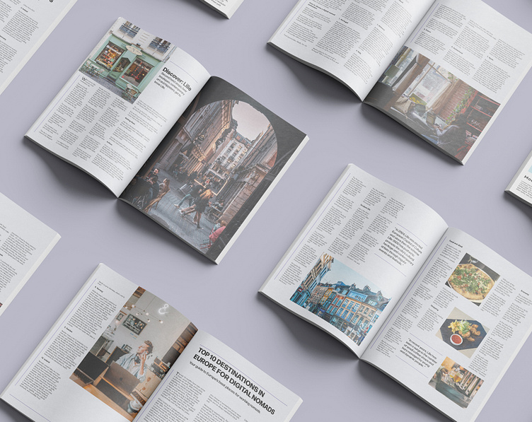 Magazine design by Maya Frank on Dribbble