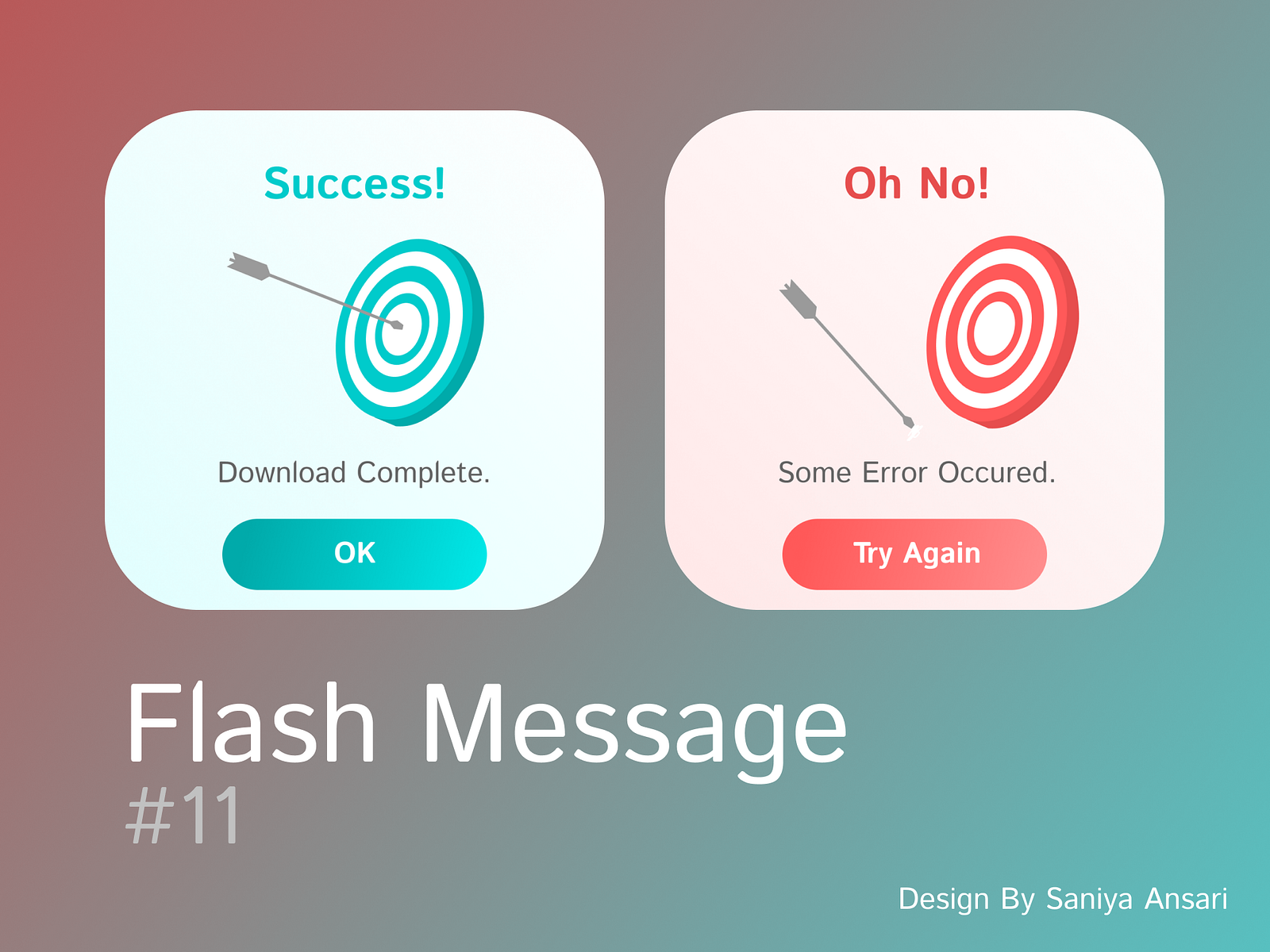 Flash Message Design By Saniya Ansari On Dribbble 