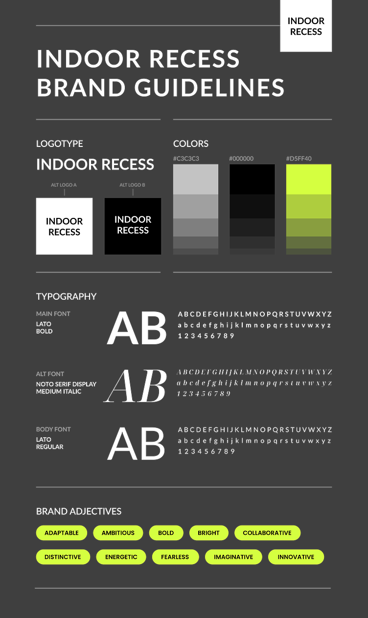 Indoor Recess - Digital Agency Landing page + Branding by Indoor Recess ...