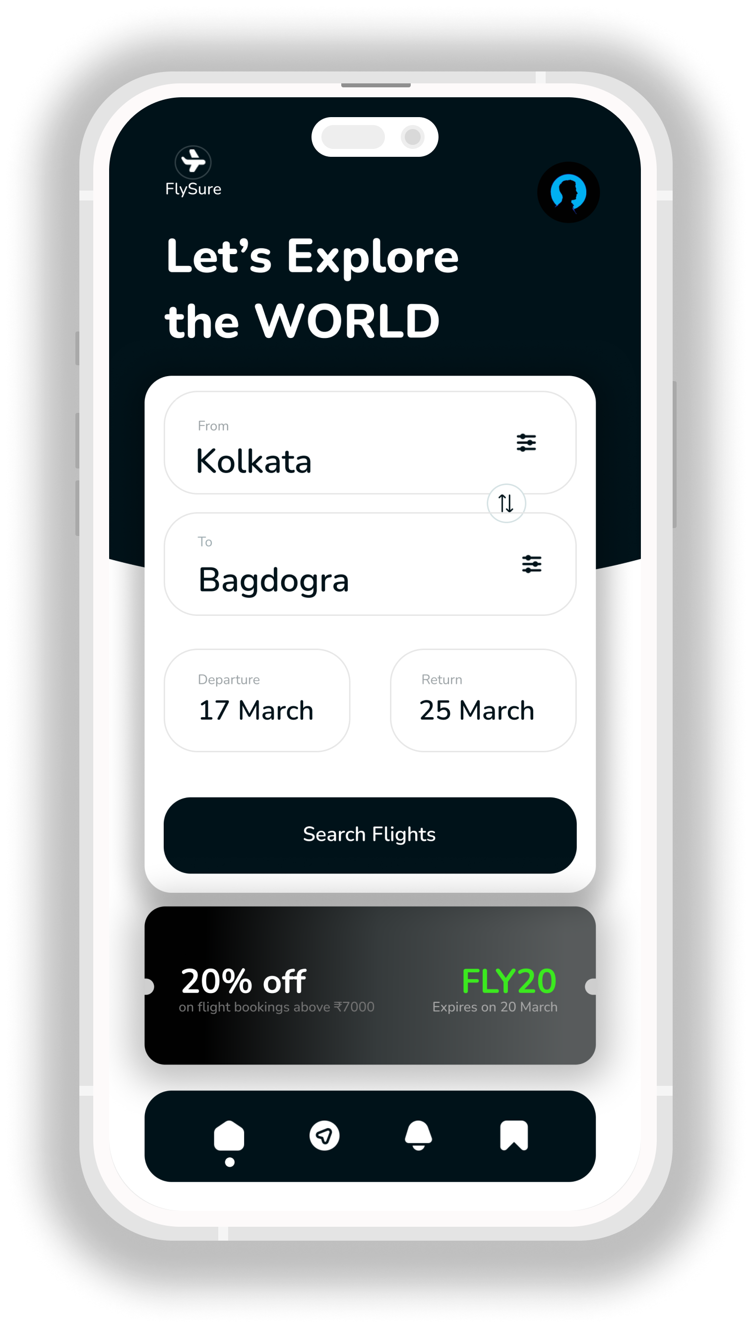 Flight ticket booking Application UI/UX by Trina Chatterjee on Dribbble