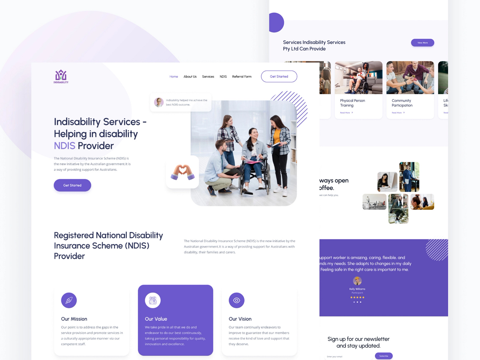 NDIS | Landing Page Design by BearPlex on Dribbble