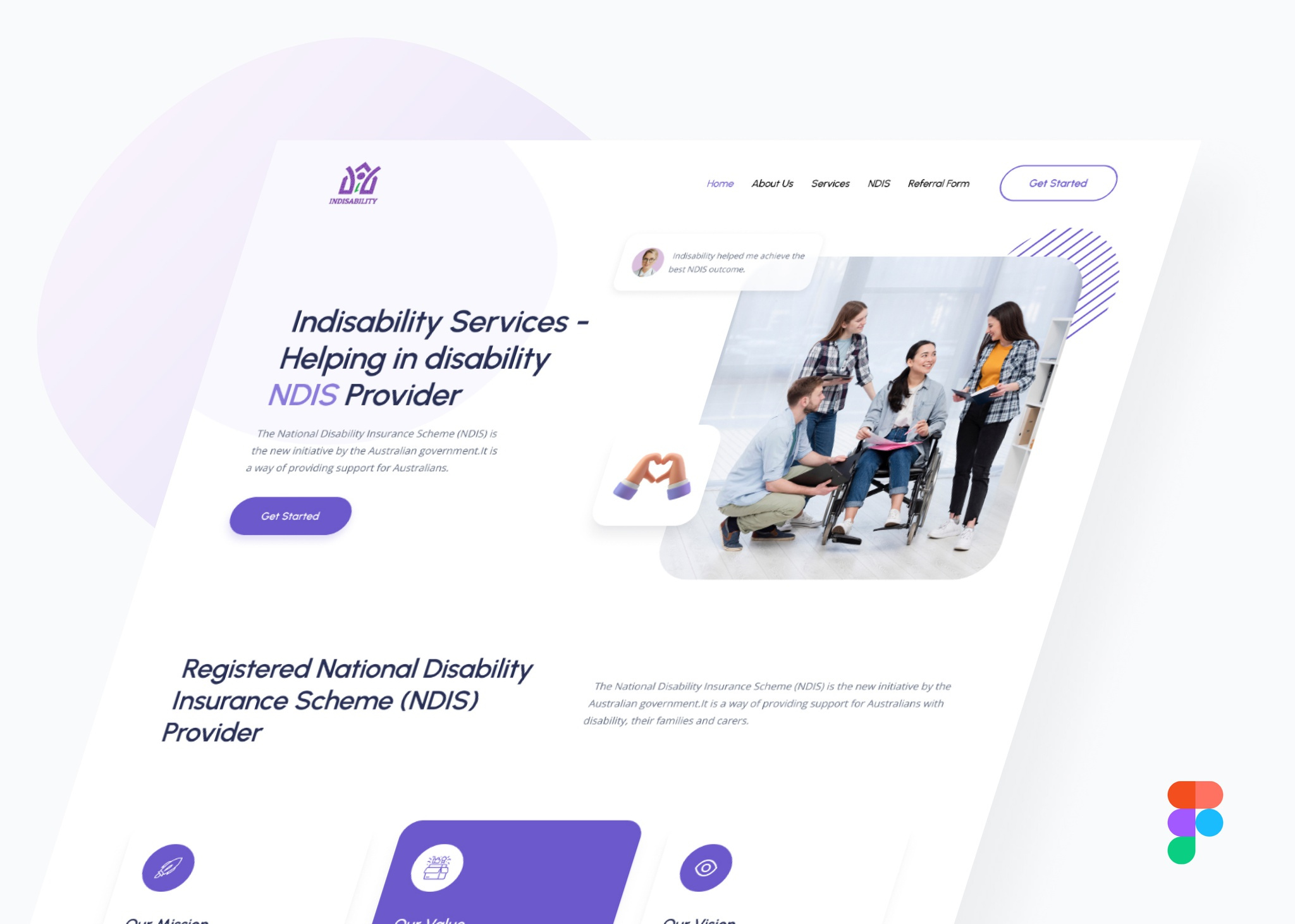 NDIS | Landing Page Design by BearPlex on Dribbble
