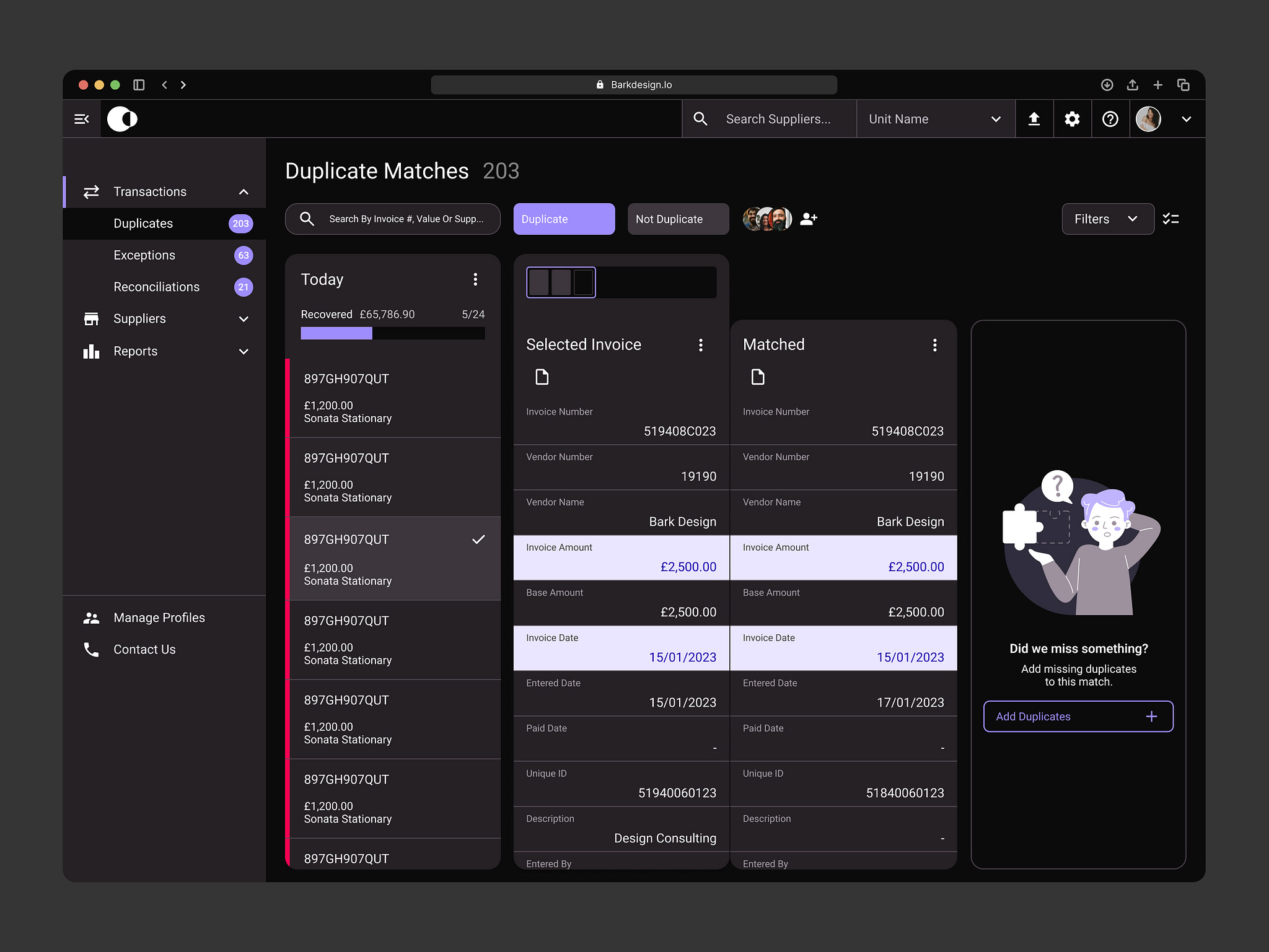 Accounts payable report — P2P Dashboard by Christopher Barker on Dribbble