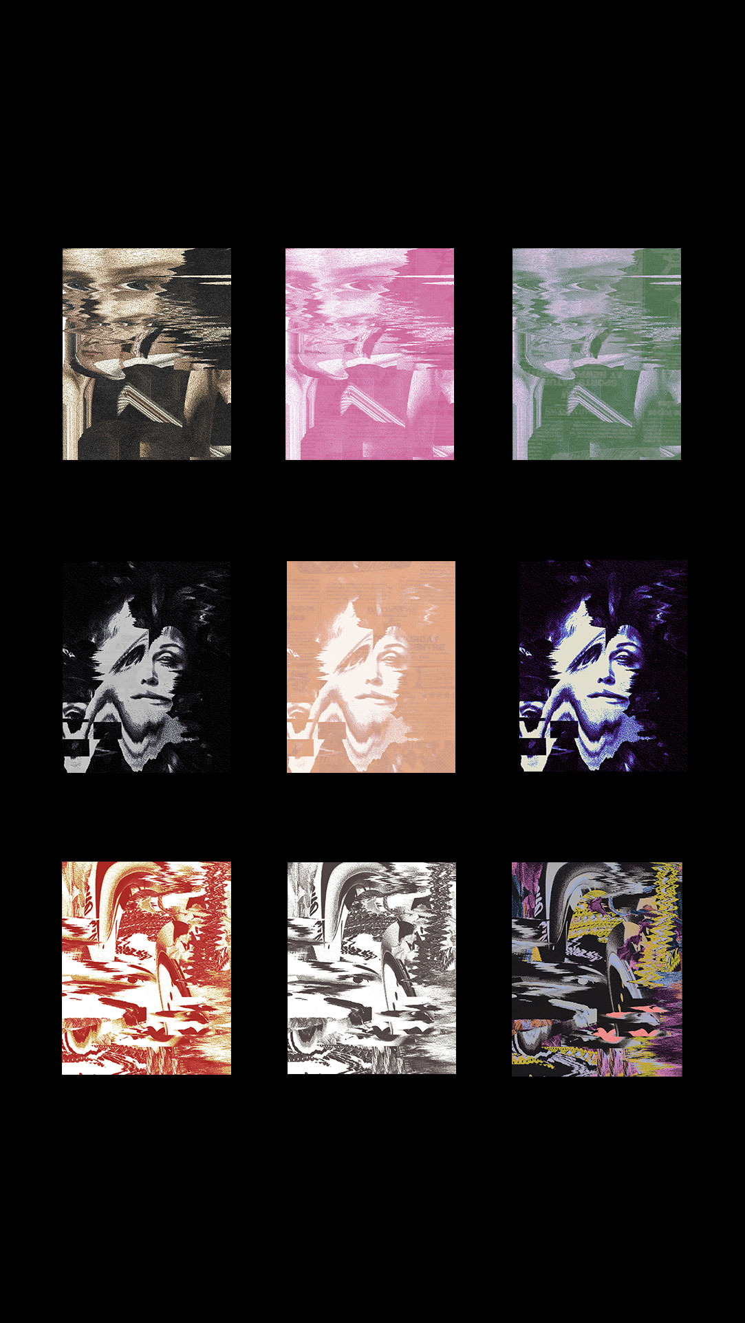 distorted portraits by lulits on Dribbble