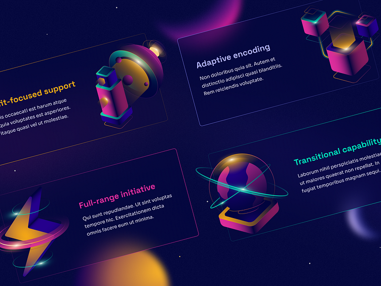 Features Illustration by Adam Navarro on Dribbble