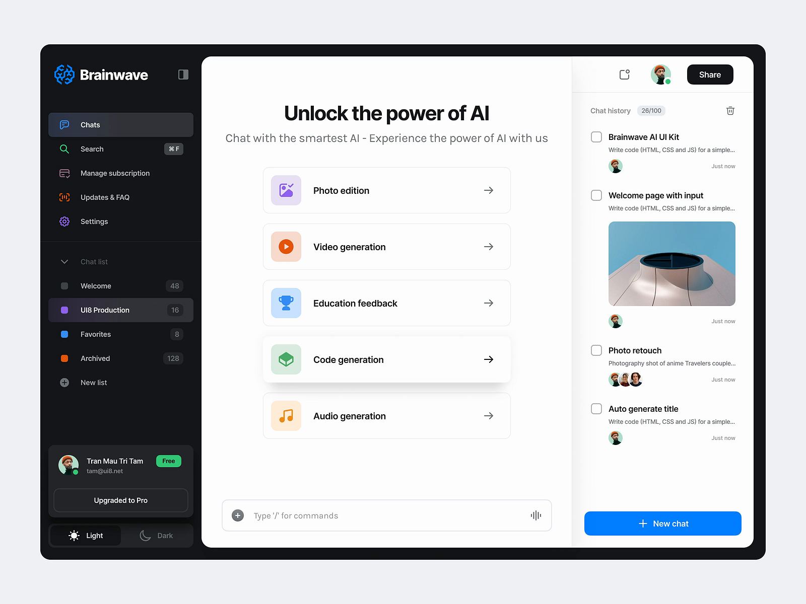 Brainwave - AI UI Kit by Tran Mau Tri Tam on Dribbble