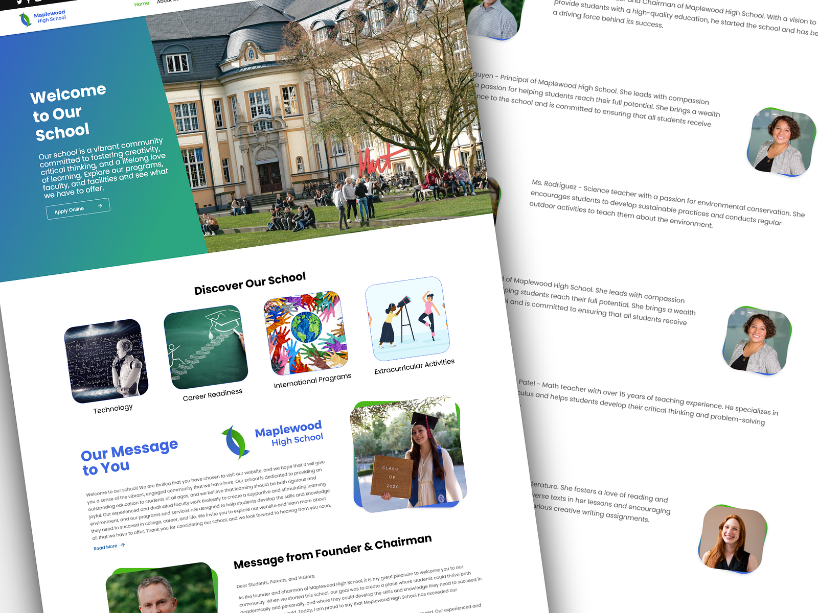 School Website, UI / UX Design by Omar Faruq on Dribbble