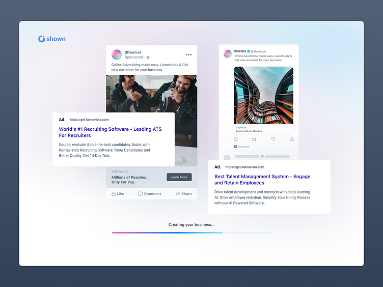 Shown AI • Onboarding flow by Juliette Lagache on Dribbble