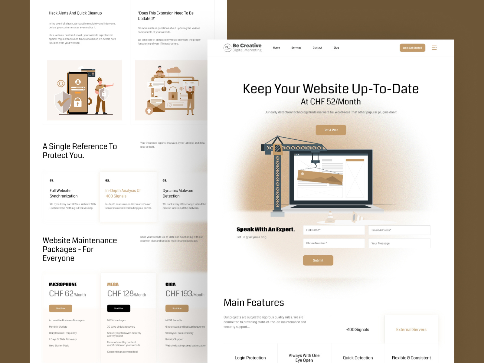 Website maintenance services landing page by SeekThem on Dribbble