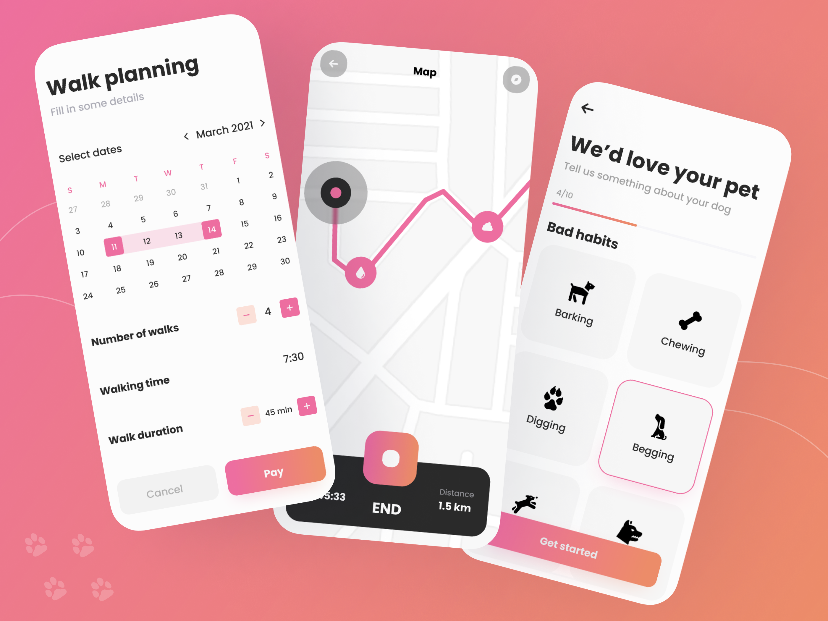 Dog Walking App by PeppyOcean on Dribbble