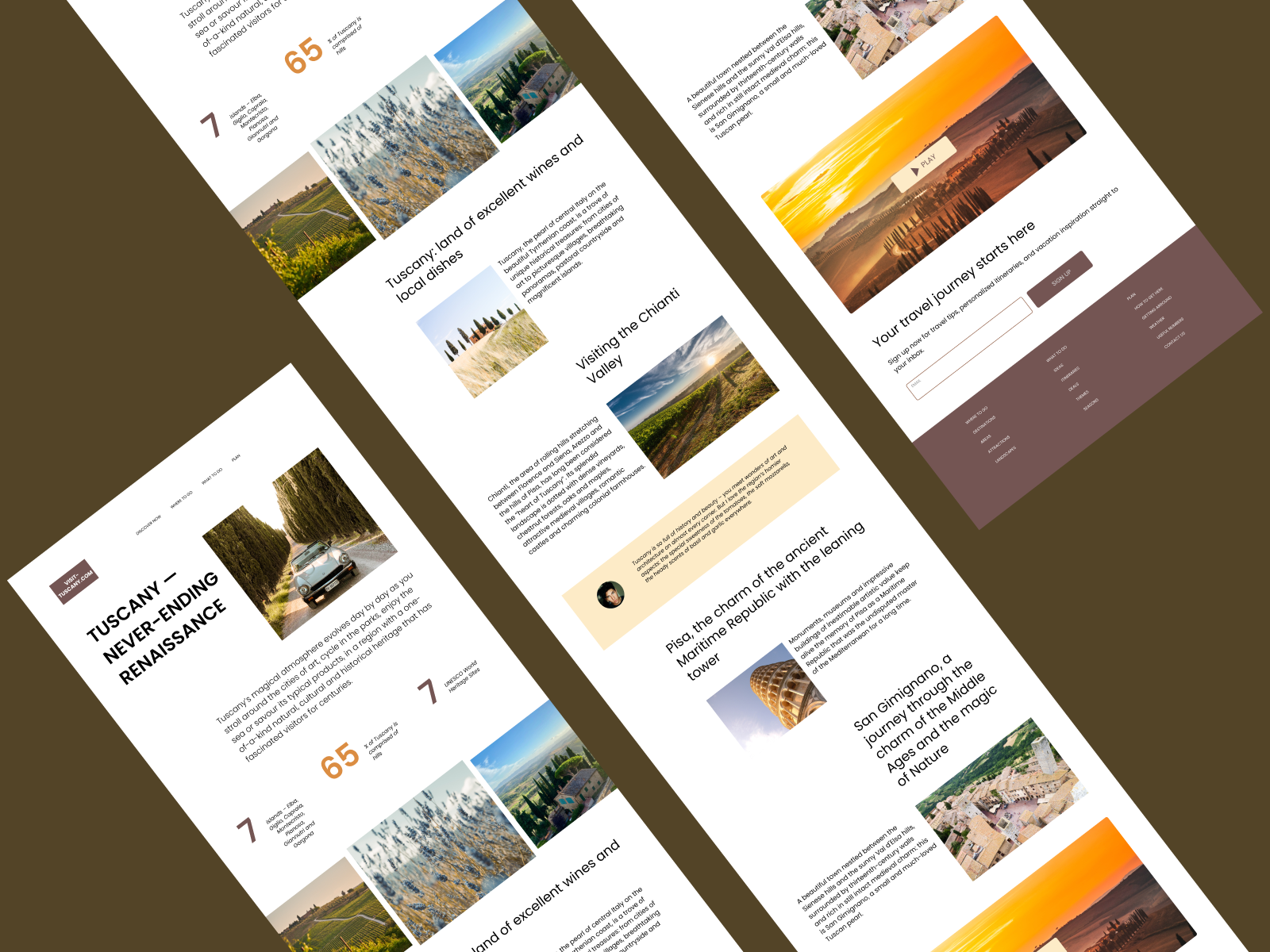 Explore Tuscany - long grid by Tania Cornesco on Dribbble