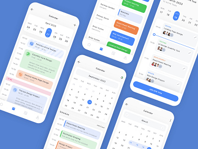 Work Calendar Mobile App UI Kit by UI Workshop on Dribbble