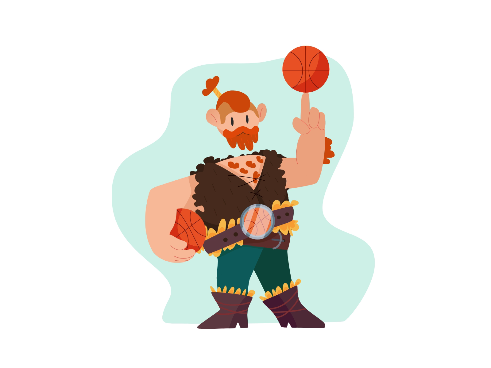 Basketball Viking by Ana Costache on Dribbble