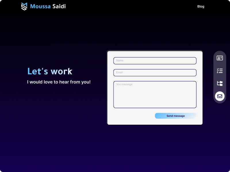 Portfolio design by Moussa Saidi on Dribbble