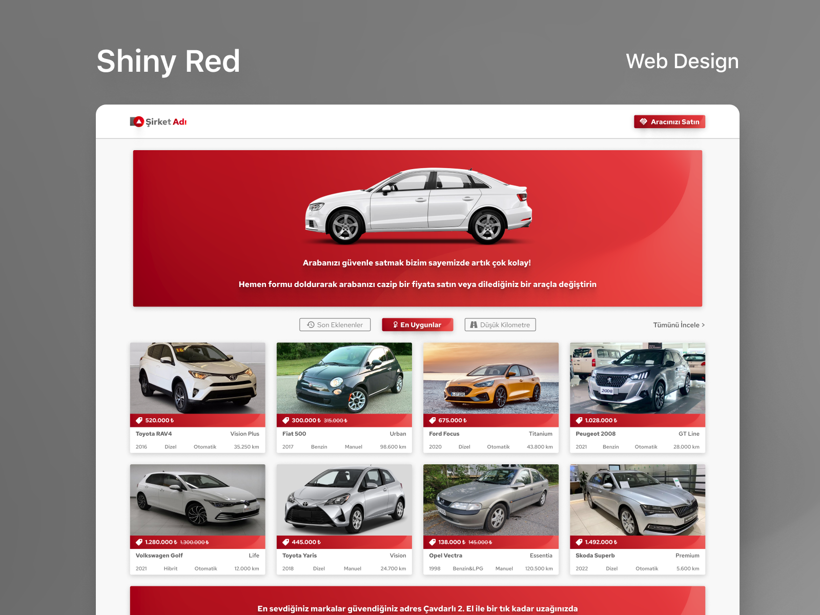 Shiny Red - Web Design by Burak Ünal on Dribbble