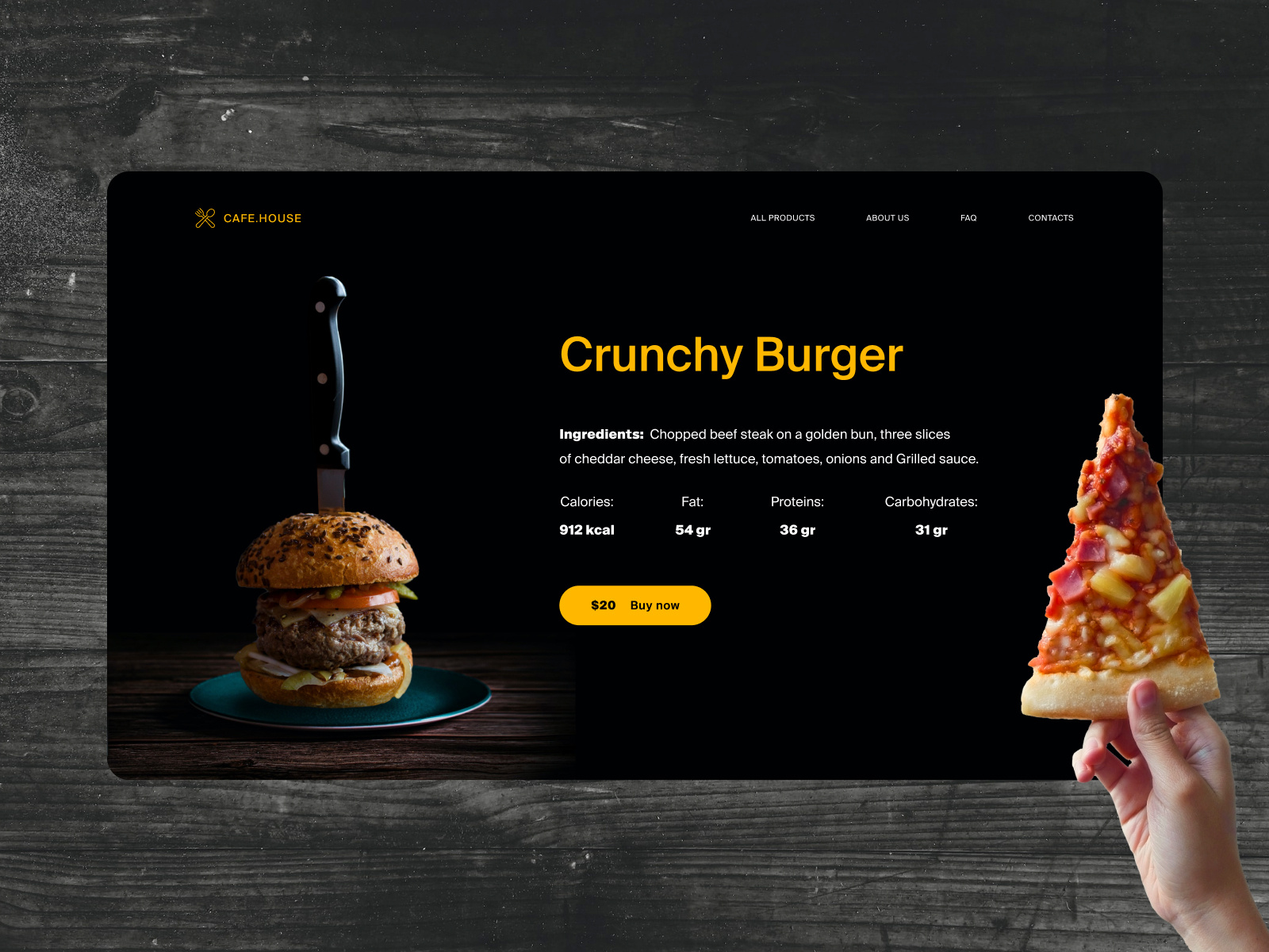Product card, design concept - CAFE.HOUSE by Valera on Dribbble