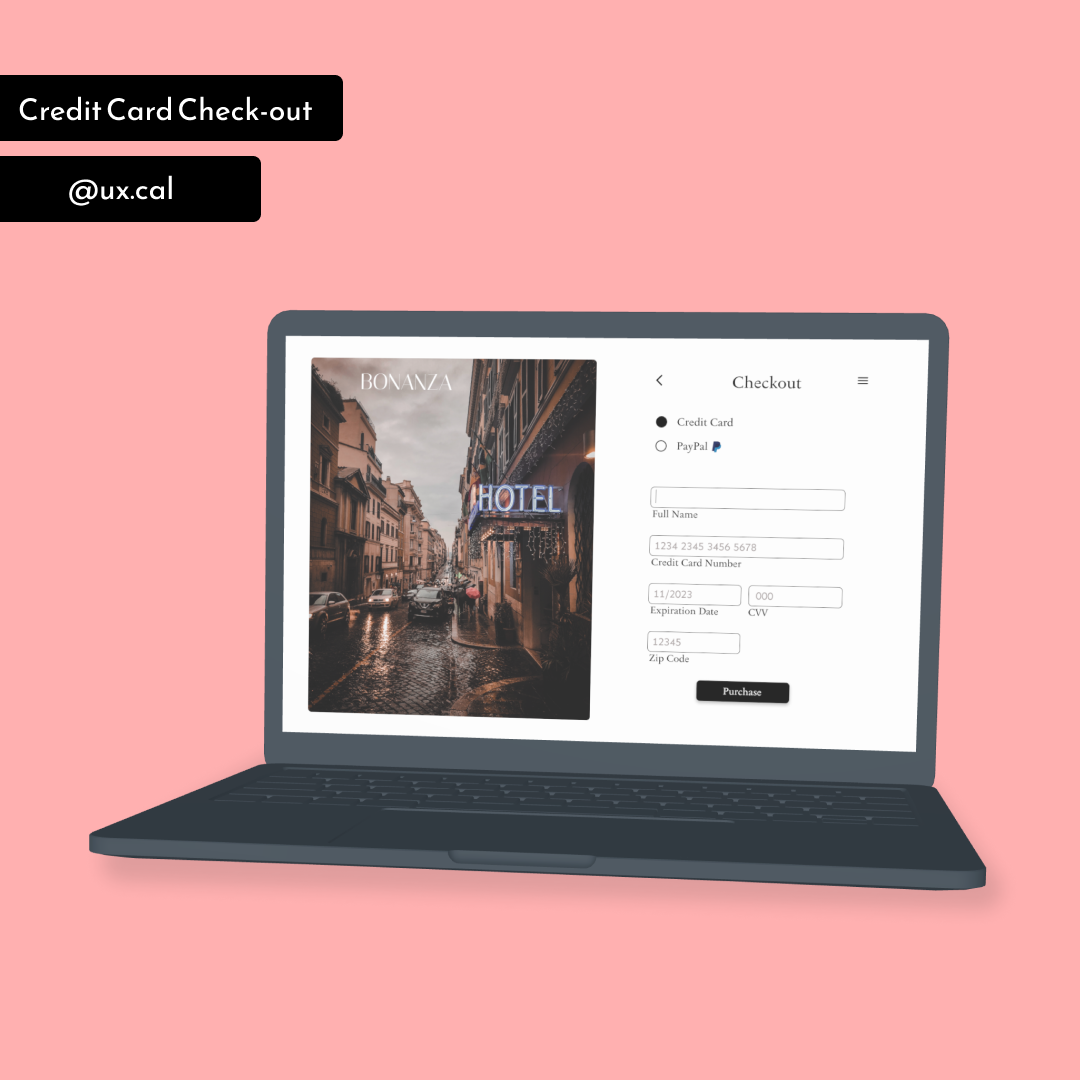 002 - Credit Card Checkout (Hotel) by Calesta Ahola on Dribbble