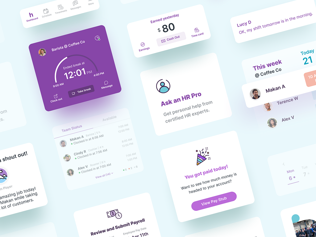 Homebase App Design - Modules by Hakuna on Dribbble