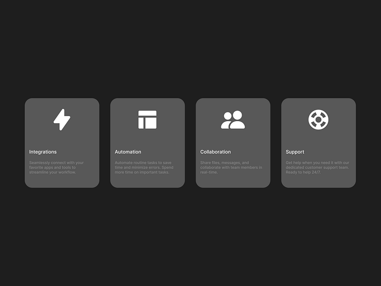 Feature Cards by Sohil Jain on Dribbble