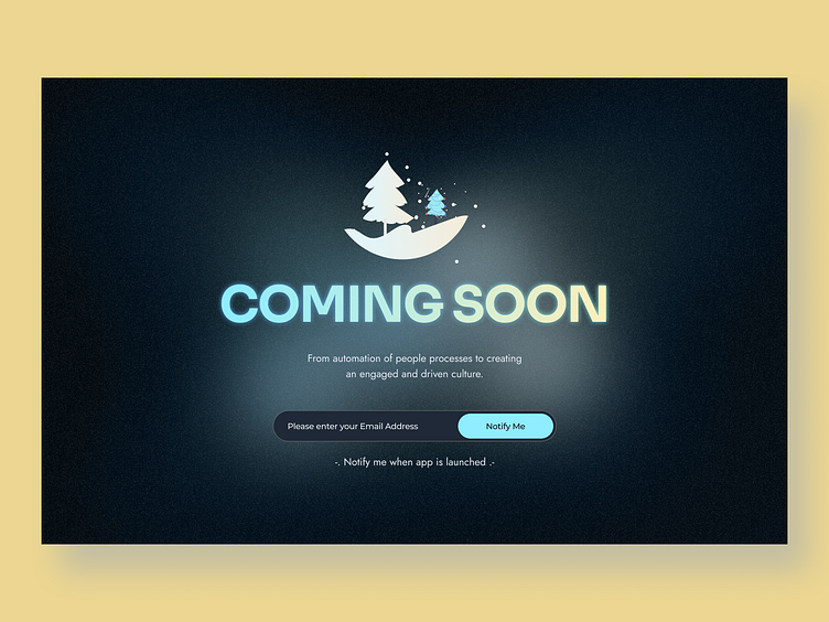 Coming Soon Page UI by Aqib Naseer on Dribbble