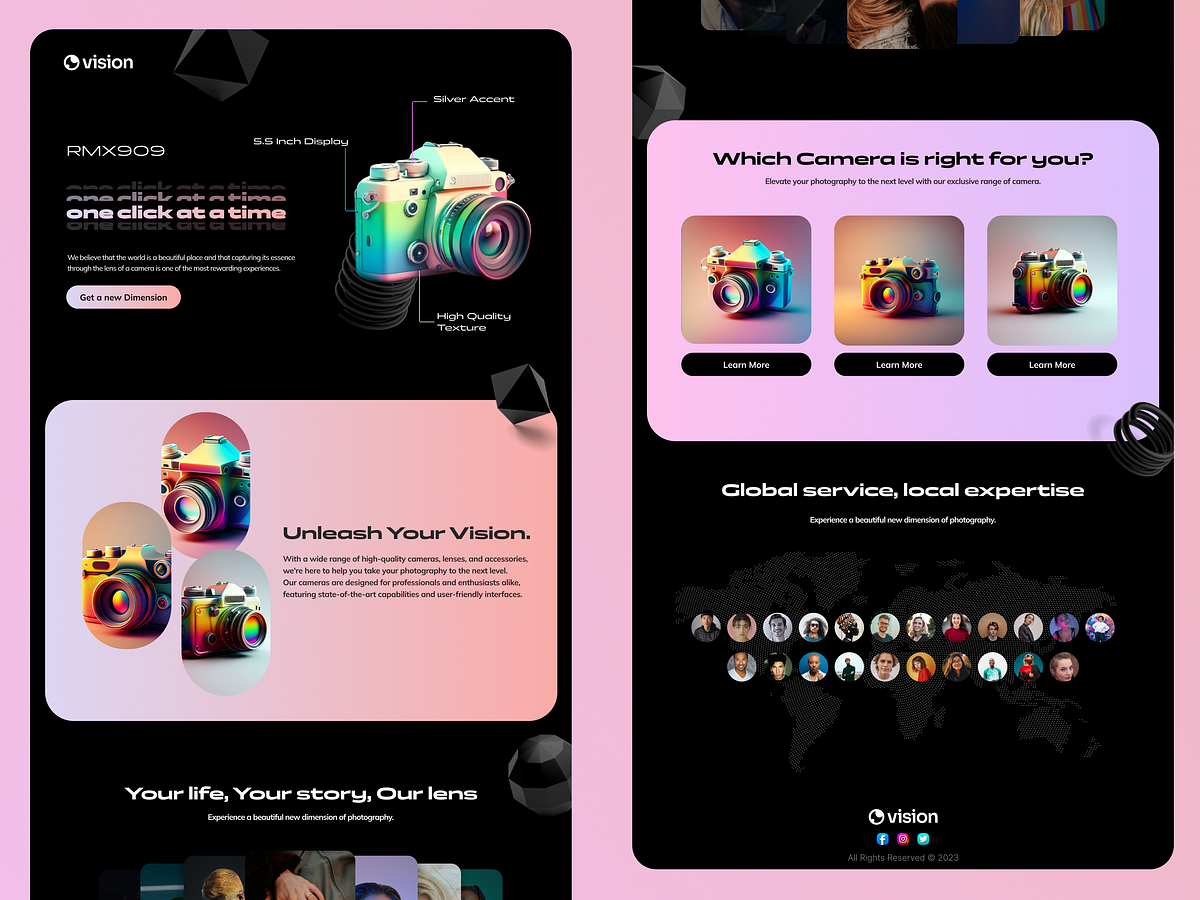Camera Product Landing Page by Tanay Arya on Dribbble