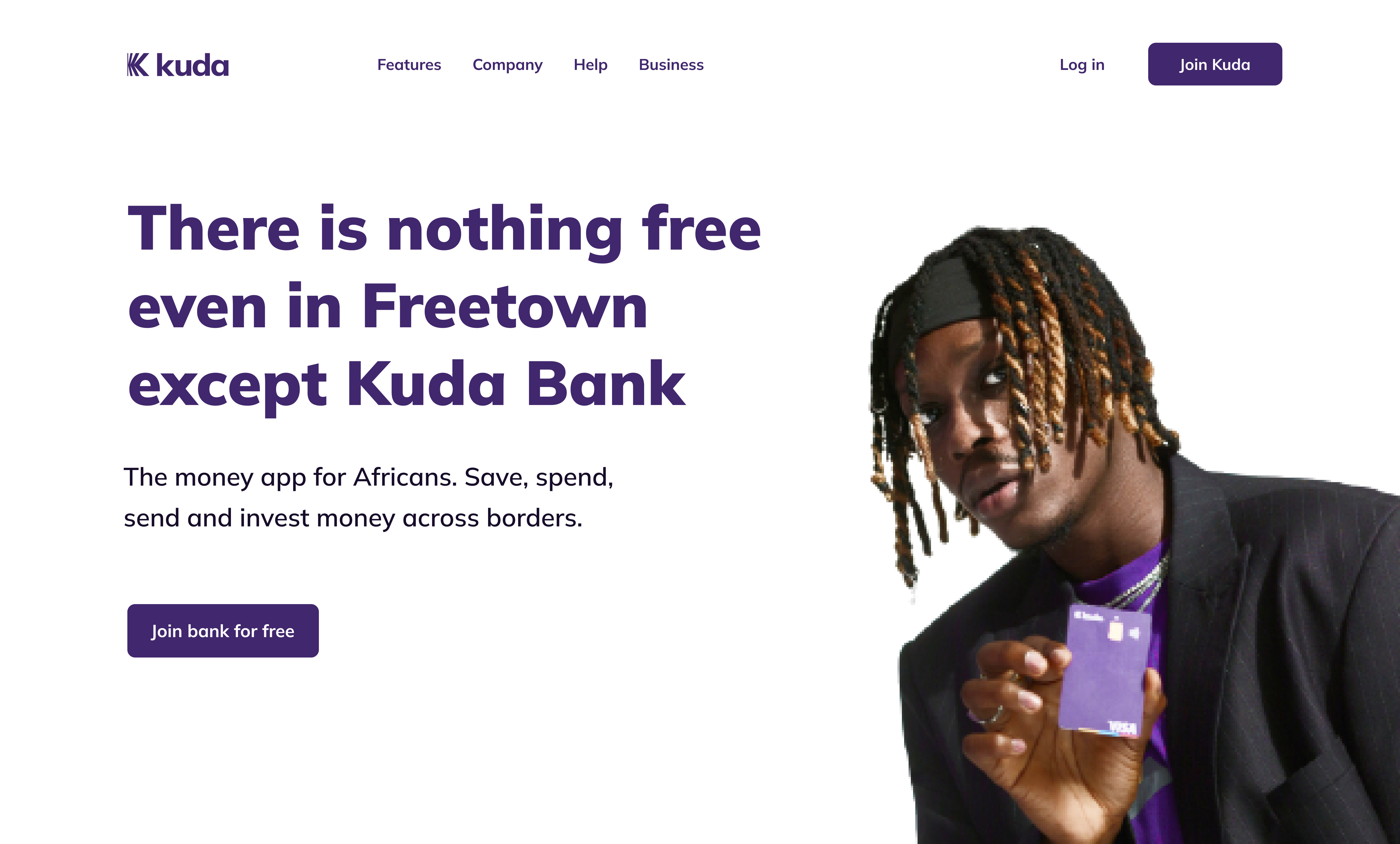 Kuda Bank Landing Page Design by Augustine Asiuwhu on Dribbble