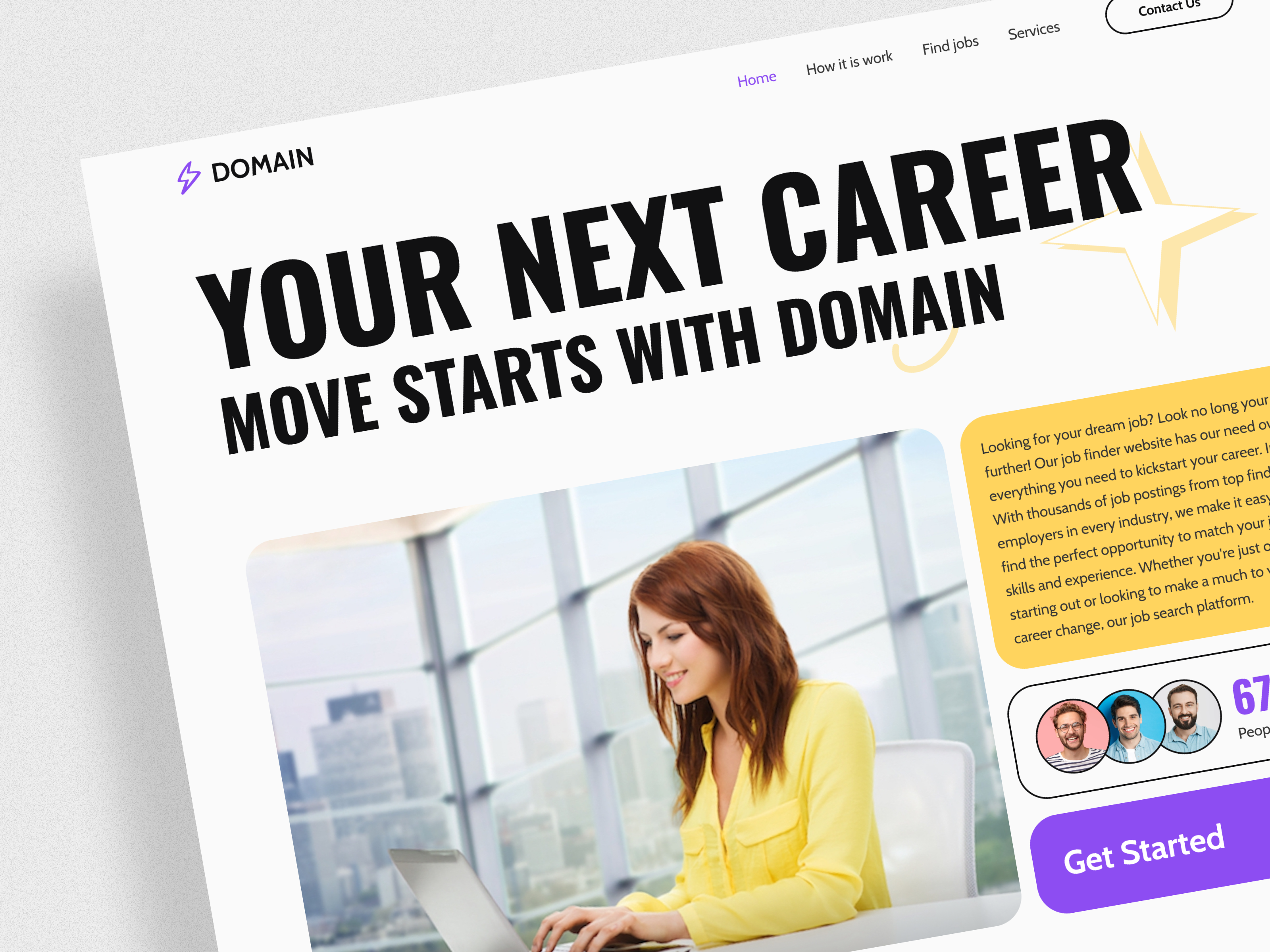 Job Finding Website designs, themes, templates and downloadable graphic ...