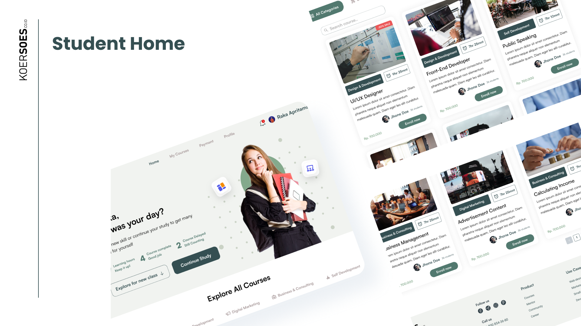 E-Course Web App by Raka Apritama on Dribbble