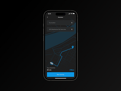 Navigation app (Dark mode) by David Ishaya on Dribbble