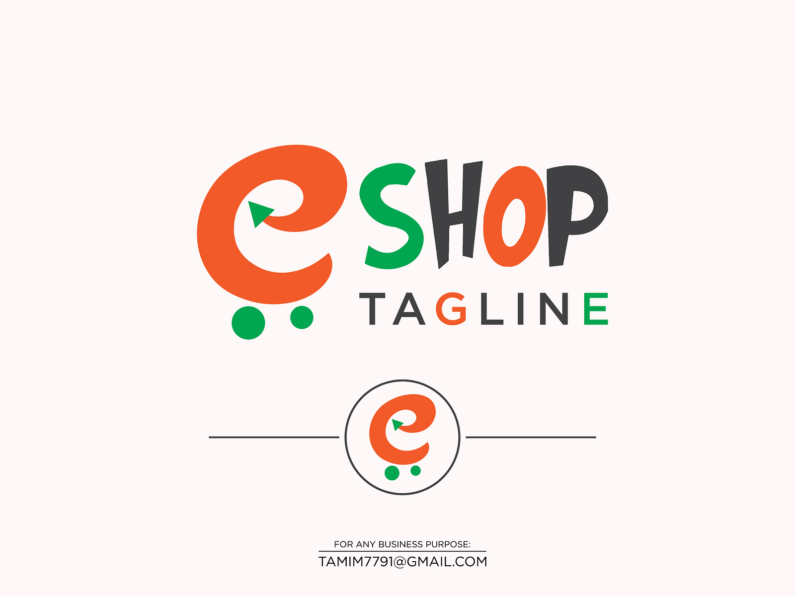 E shop logo by Mahamud hasan Tamim on Dribbble