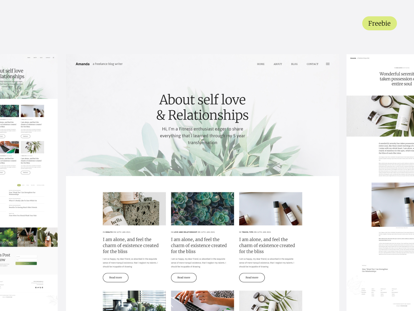 Free Lifestyle Blog Figma Template by TemplatesJungle on Dribbble
