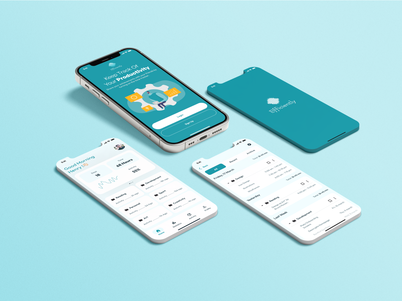 Efficiently Productivity Tracking app by Apptix.io on Dribbble