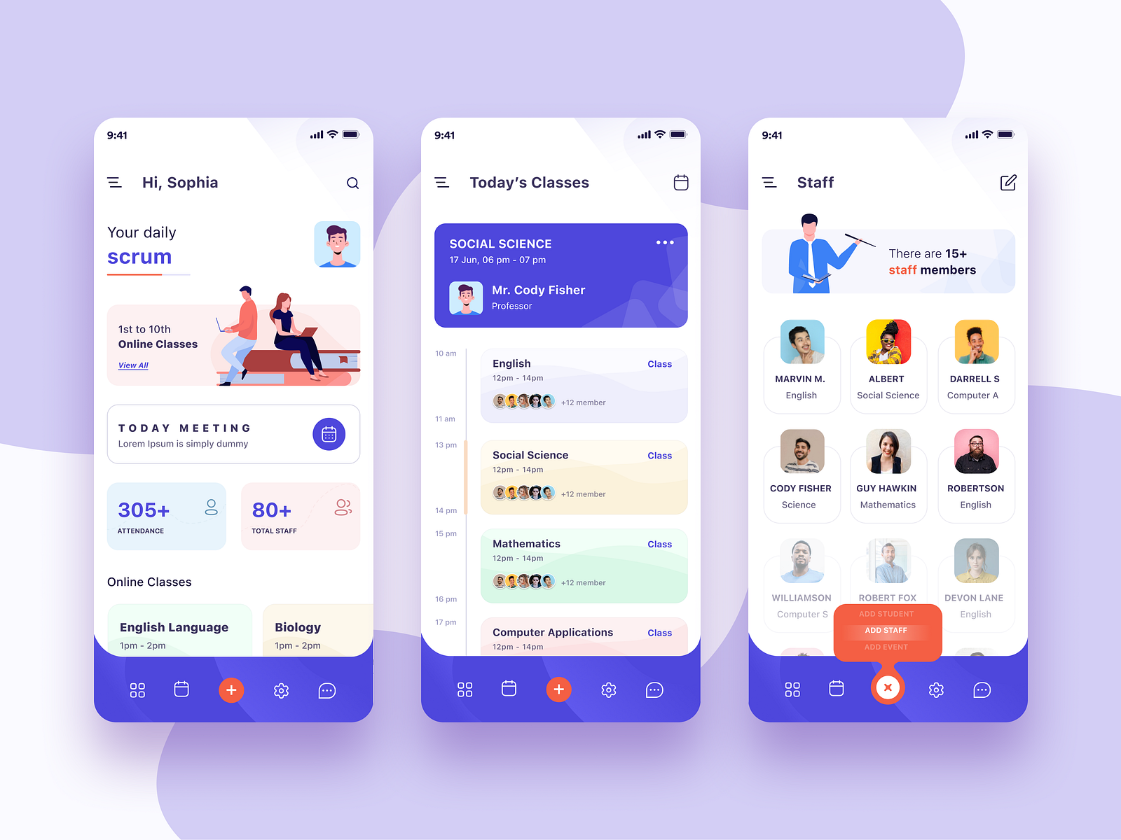 School Management App by Priyanka Parwal on Dribbble